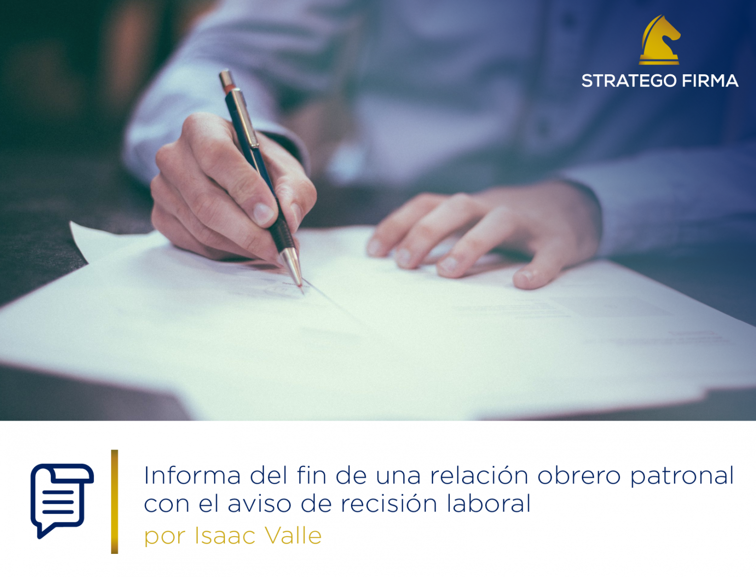 ¿Qué es el aviso de rescisión laboral? - Stratego Firma